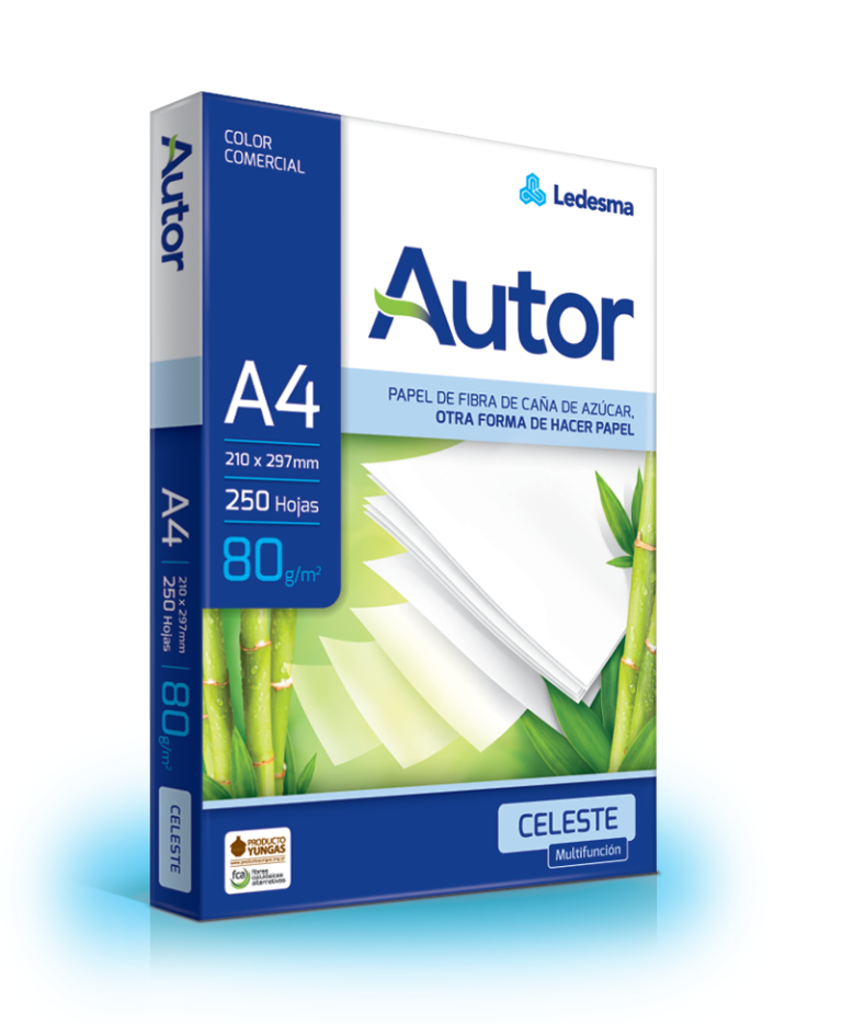Resma Autor A4 80g Color Celeste x 250 hjs - Resmastore
